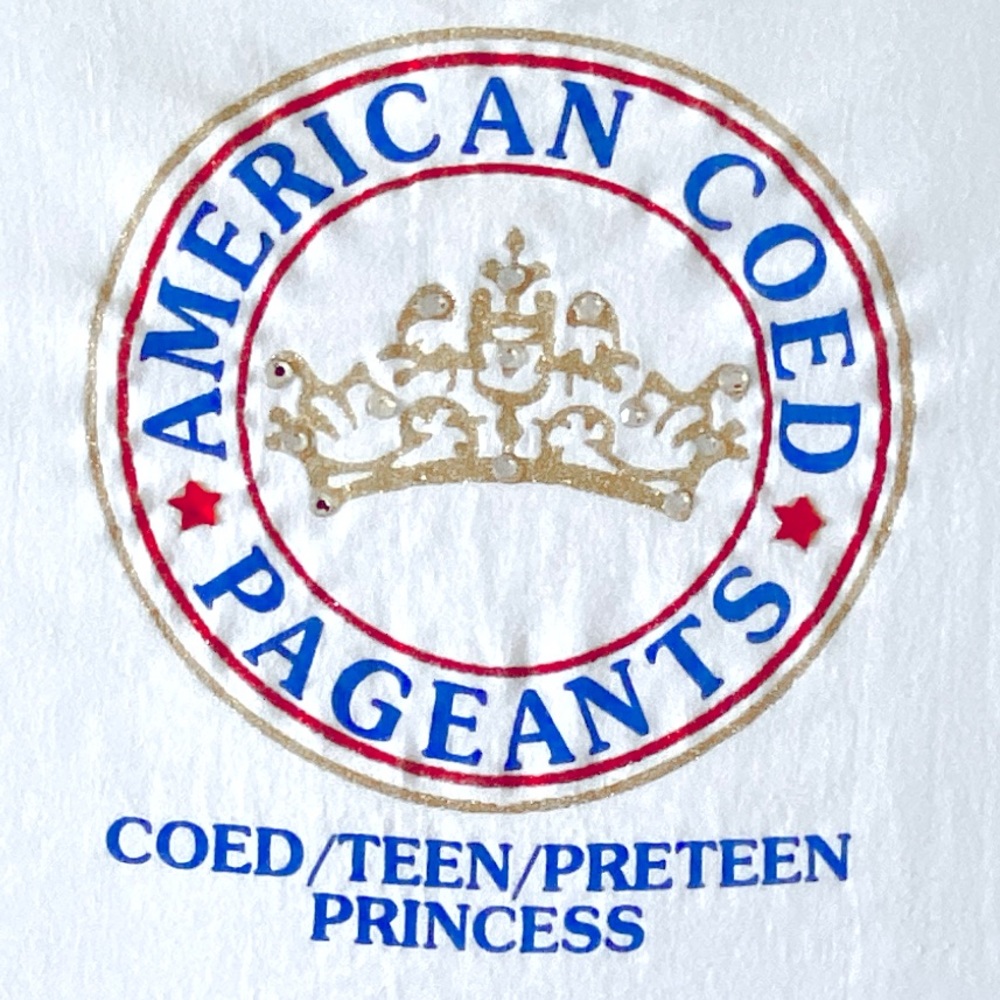 Vintage 90's Bedazzled American Co-Ed Pageants T-Shirt - Gem